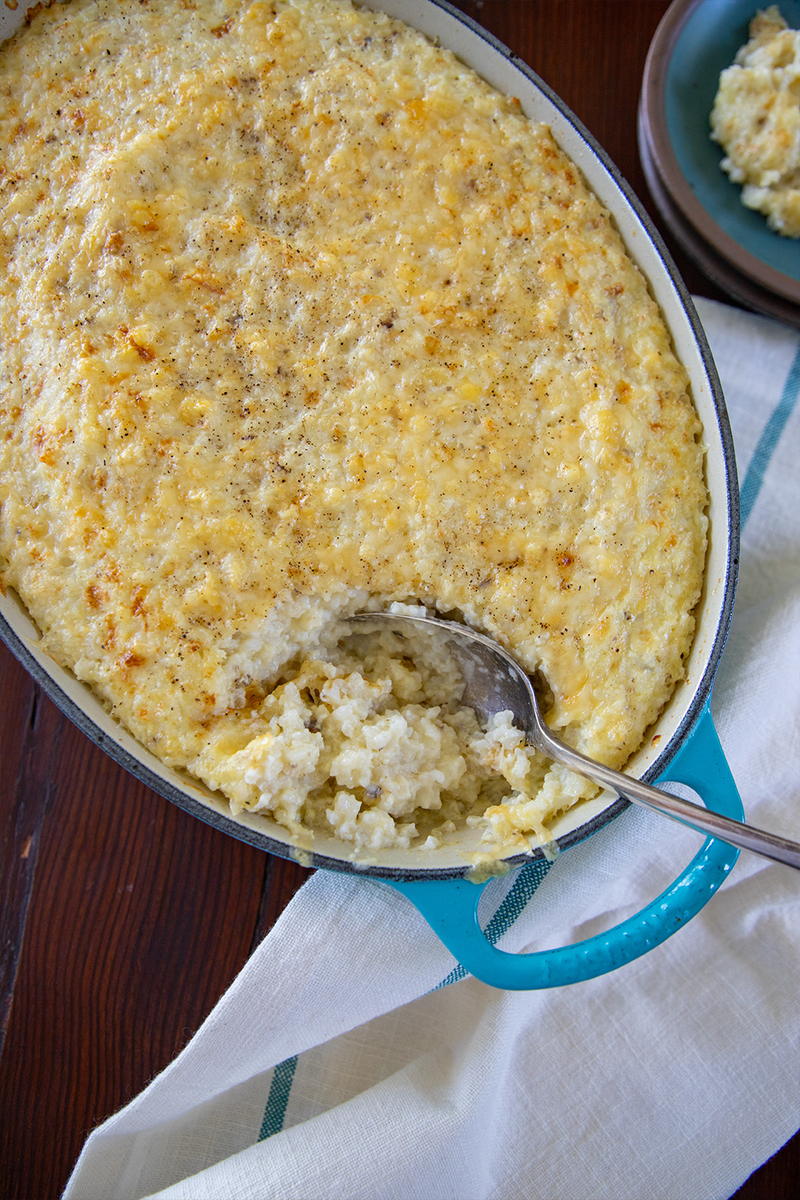 Cheesy Baked Rice Grits · White House Farms
